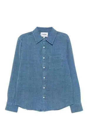 CORRIDOR Dyed Waffle-knit Shirt - Blue