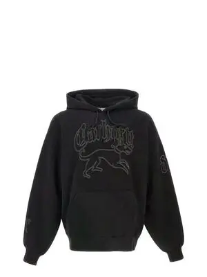 Carhartt Work In Progress Hackwork Graphic-embroidery Hoodie - Black