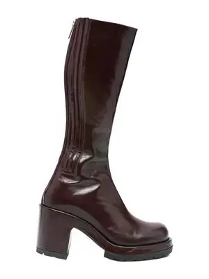 SAPIO 90mm Patent-finish Boots - Red