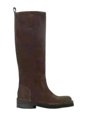 DEL CARLO Suede Knee High Boots - Brown