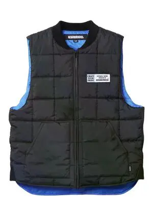 NEIGHBORHOOD Quilted Zip Gilet - Black