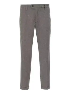 RE-HASH Buttoned Cuffed Trousers - Grey