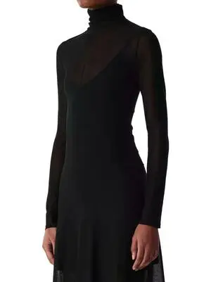 JASON WU Turtleneck Maxi Dress - Black