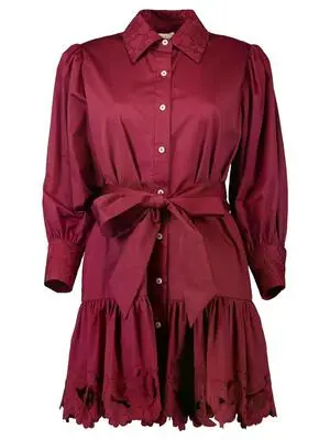 CHRISTY LYNN Norie Shirt Dress - Red