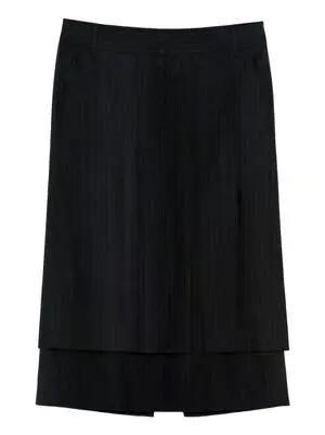 Tibi Convertible Pinstripe Skirt Blue