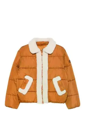 SAVE THE DUCK Faux-shearling Trim Jacket - Orange