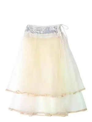 MULLER OF YOSHIOKUBO Sequin-embellished Tulle Skirt - Neutrals