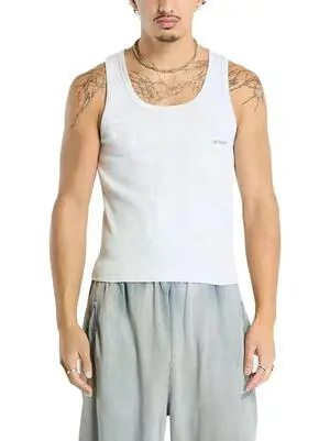 Off-White Bookish Ribbed Tank Top - Grey
