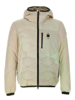BLAUER. Hooded Zip Jacket - Neutrals