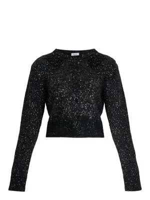 Erdem Floral-appliqué Cardigan - Black
