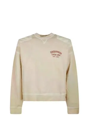 Dsquared2 Shoulder-panel Crewneck Sweatshirt - Neutrals