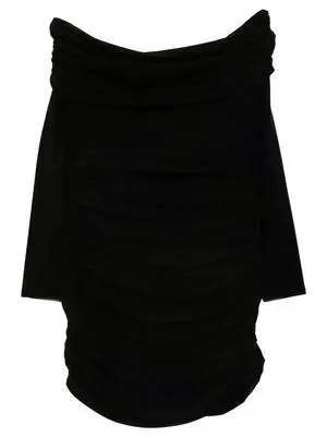 REFORMATION Brooks Off-shoulder Dress - Black