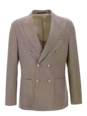 Eleventy Peak-lapels Double-breasted Blazer - Neutrals
