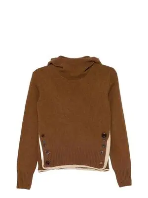 UNDERCOVERISM Contrasting-trim Jumper - Brown
