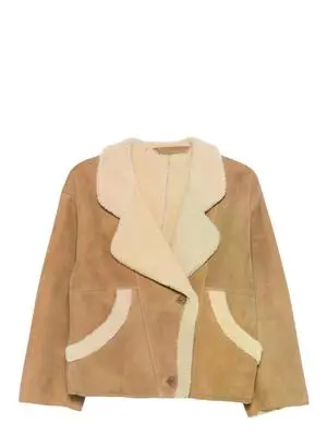 SALVATORE SANTORO Shearling-trim Jacket - Brown