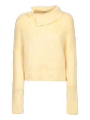 Jacquemus Long-sleeve Mohair Sweater - Yellow