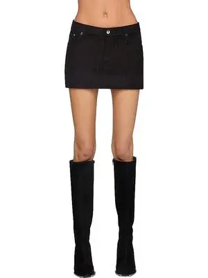 EB DENIM Cherry Mini Skirt - Black Corduroy