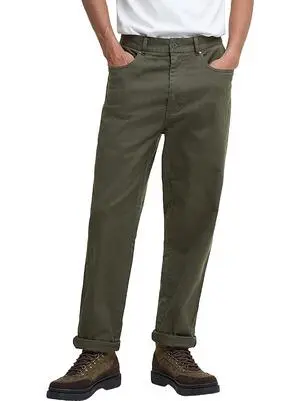 Barbour Slim Fit Stretch Twill Trousers Forest