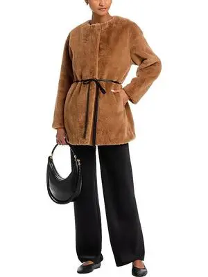 Velvet By Graham & Spencer Marmont Faux Fur Coat - Camel Beige
