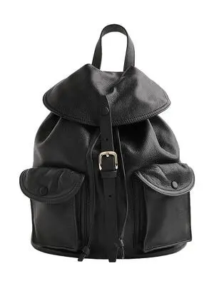 Whistles Sierra Leather Pocket Backpack - Black