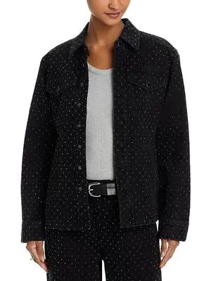 Steve Madden Parc Studded Snap-front Jacket - Black