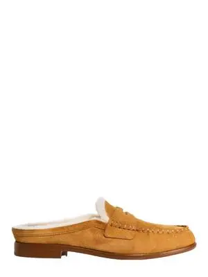 Rag & Bone Carter Mules - Caramel Suede Shearling