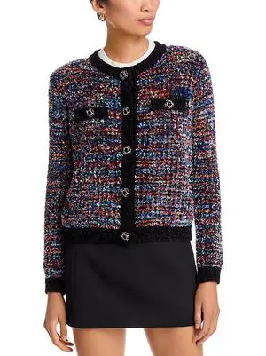 STELLAH Button-front Cardigan Sweater - Blue Multi