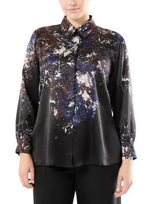 Marina Rinaldi Higher Silk Shirt - Black