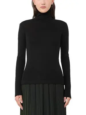 Max Mara Teseo Wool & Silk Top - Black