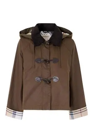 Barbour Myra Leather-trimmed Cotton Hooded Jacket - Multi