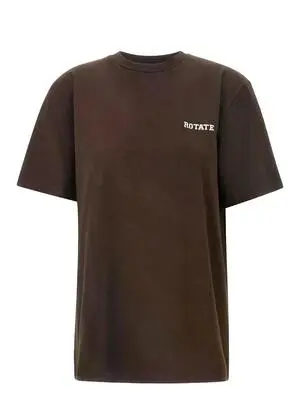 Remain Birger Christensen Logo-embroidered Crew-neck T-shirt - Brown