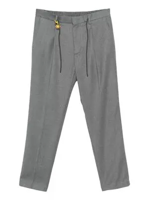 MANUEL RITZ Drawstring Straight-leg Trousers - Grey