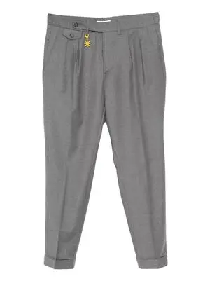 MANUEL RITZ Pleated Wool Trousers - Grey