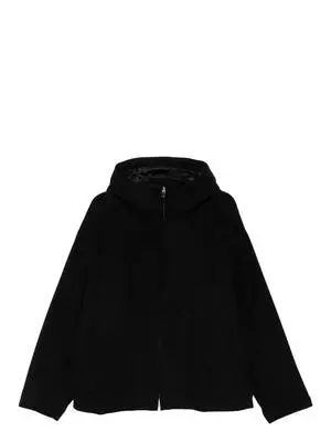 Attachment Shaggy Padded Hooded Jacket - Black