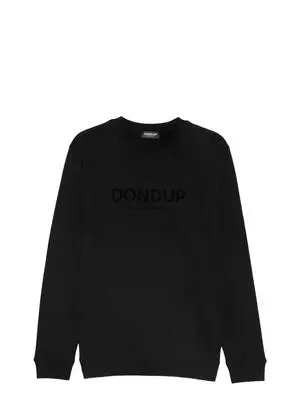 DONDUP Flocked-logo Sweatshirt - Black