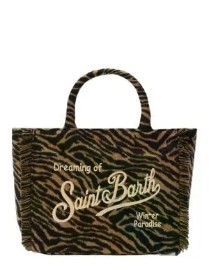MC2 SAINT BARTH Colette Zebra-print Tote Bag - Neutrals