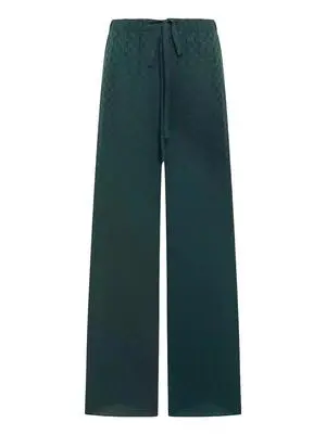 Gucci Gg Jacquard Trousers - Green
