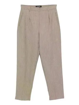 Rochas Pinstriped Pleated Trousers - Neutrals