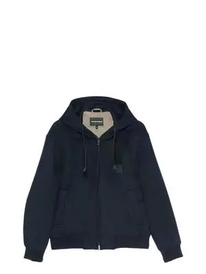 Emporio Armani Logo-patch Jacket - Blue