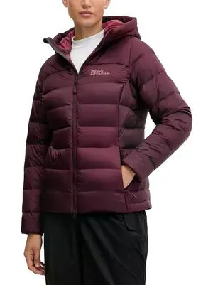 JACK WOLFSKIN Nebelhorn Down Hooded Quilted Performance Jacket - Purple