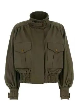 Zimmermann Cotton Hypnotic Bomber Jacket - Green