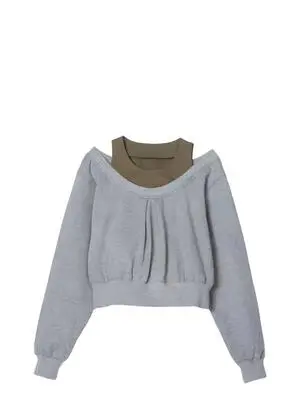 3.1 Phillip Lim Cut-out Long-sleeve Sweatshirt - Grey