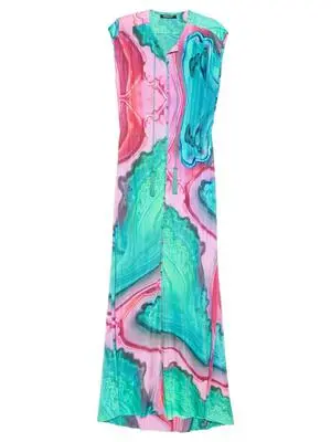 Roberto Cavalli Tassel-detail Buttoned Dress - Blue
