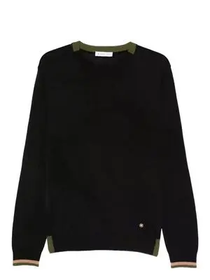 MANUEL RITZ Contrasting-trim Sweater - Black