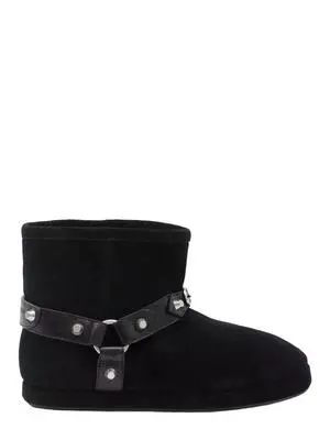 Balenciaga Alaska Studded Strap Soft Boots - Black