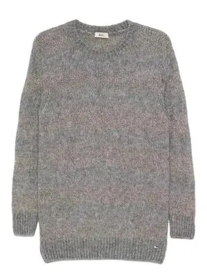 Herno Striped Pullover Sweater - Grey