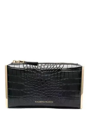 ELISABETTA FRANCHI Croc-Embossed Clutch