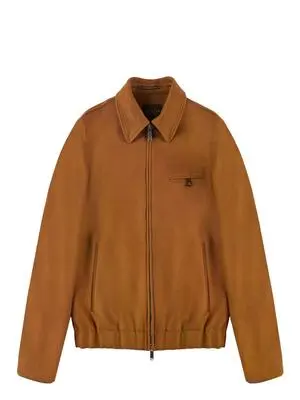 Montedoro Zip-up Bomber Jacket - Brown