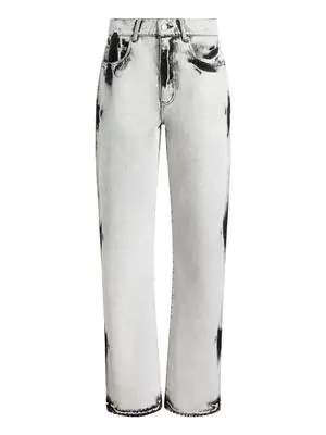 Proenza Schouler Bleached-effect Straight-leg Jeans - White