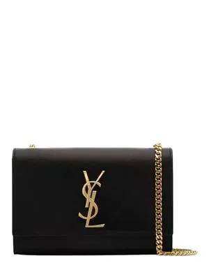 Saint Laurent Small Kate Logo-plaque Crossbody Bag - Black